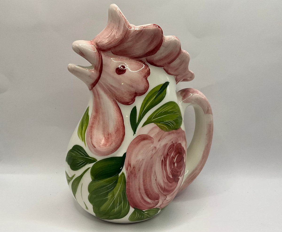 Rooster Pitcher w/ Roses – Lo Bello Imports, LLC
