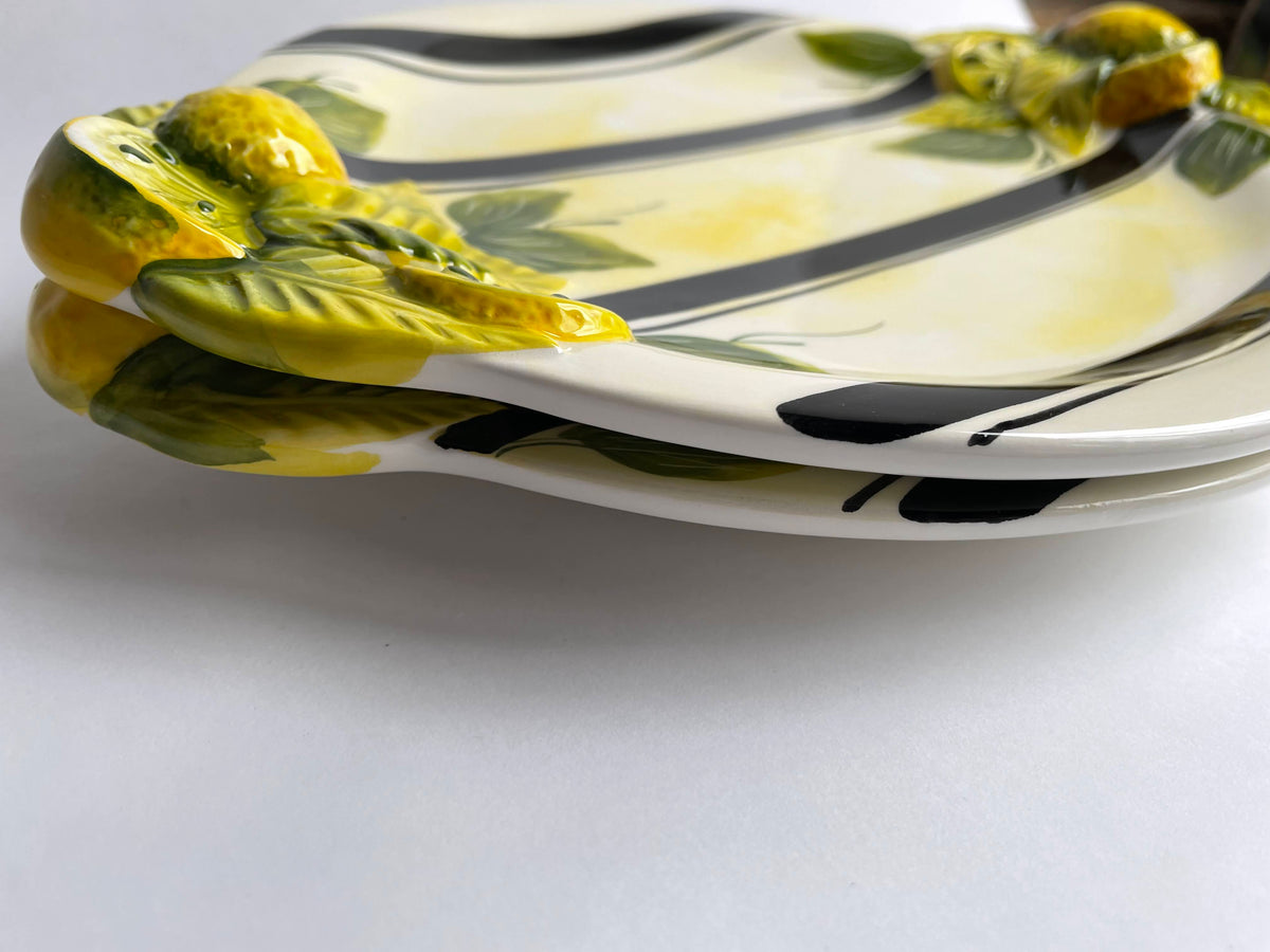 Stripe Embossed Lemon Plate – Lo Bello Imports, LLC