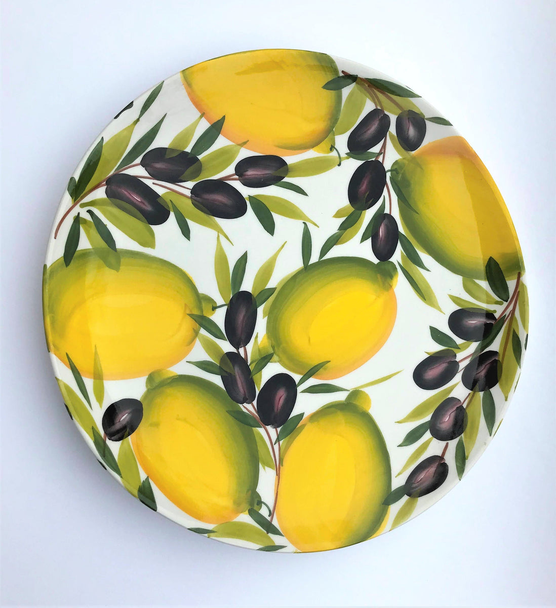 Lemon/Olive Hand-painted Plates – Lo Bello Imports, LLC