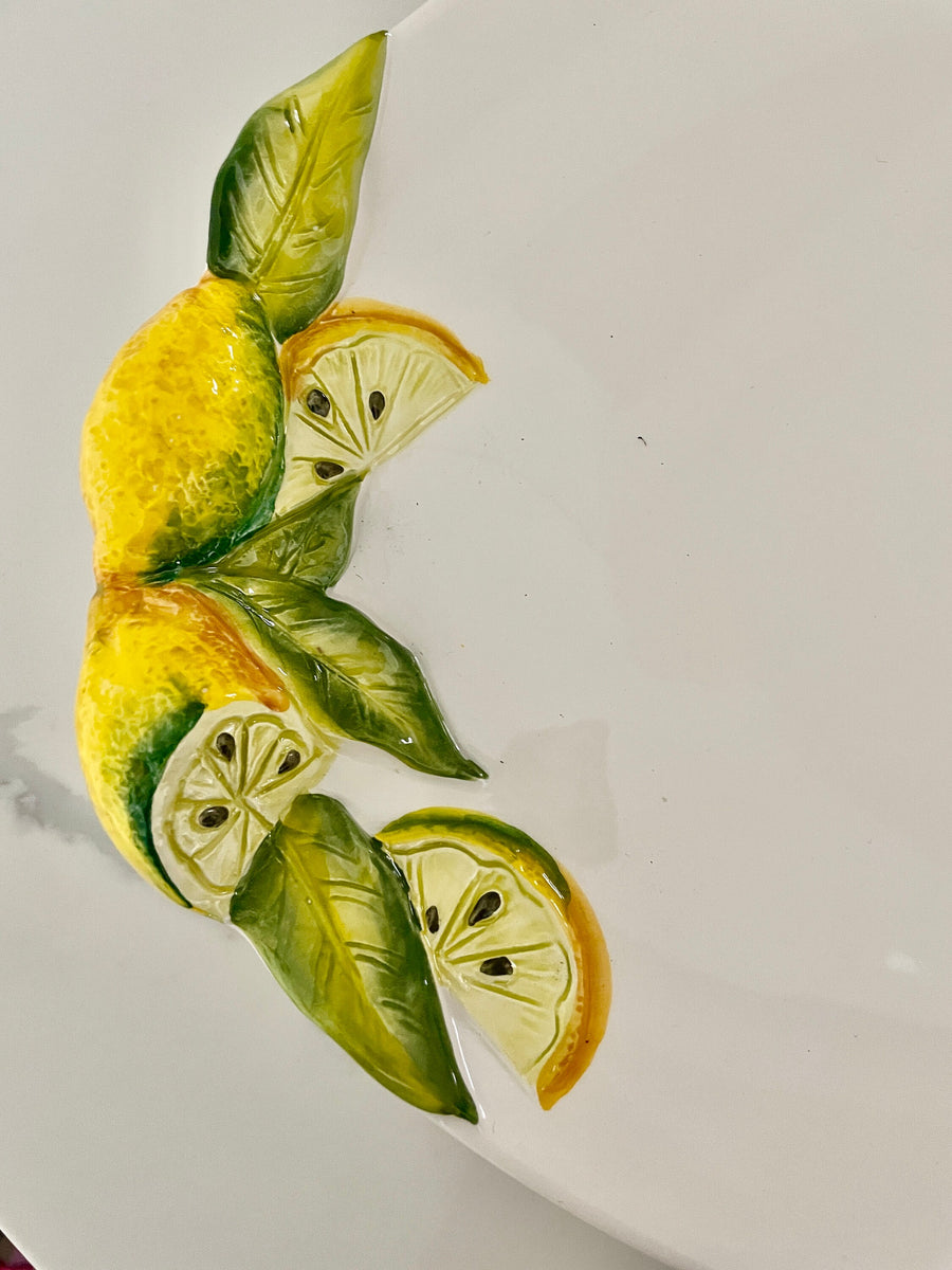 Lemon relief oval platter – Lo Bello Imports, LLC